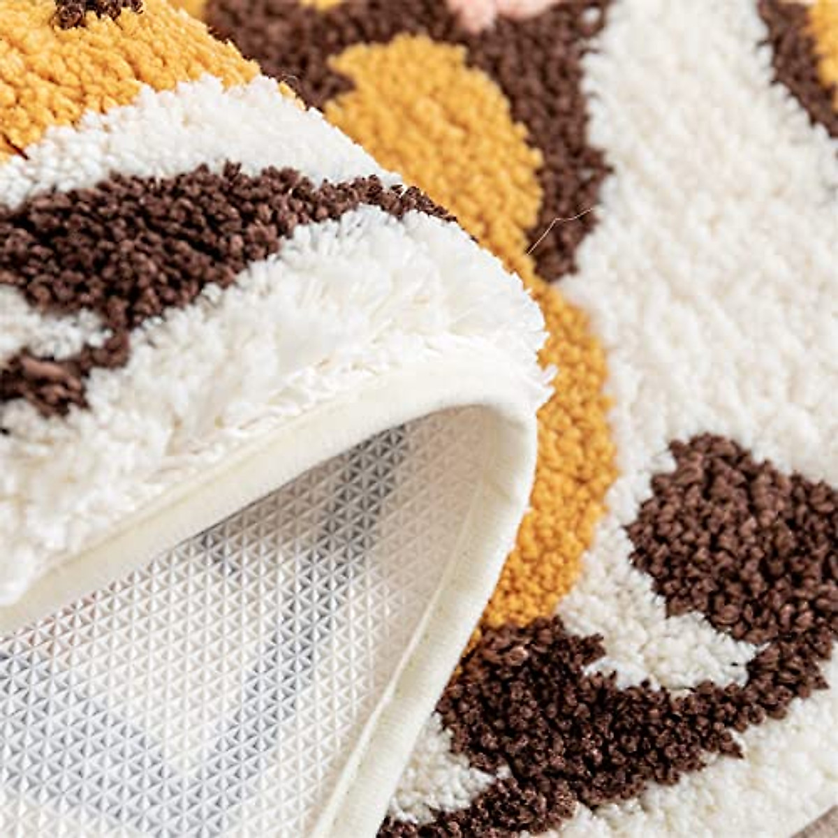 Tiger Shaped Bath Rugs for Bathroom Non Slip, Animals Print Area Rug Water Absorption Small Cute Tiger Bath Mat Cartoon Carpet for Kitchen Floor Door Mat Bedroom Playmat (1.5x2.5 Feet)