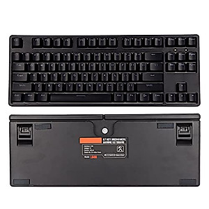 Gaming Keyboard, Quick Response 87 Keys Wired Widely Compatible Computer Keyboard Ergonomic Design for Work for Home Gaming for Office(Black)