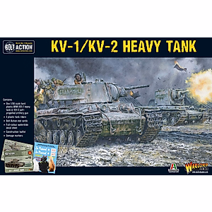 Warlord Bolt Action Soviet KV1/2 Heavy Tank 1:56 WWII Military Wargaming Plastic Model Kit, Small