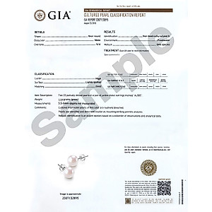 Pearl Earrings 14K White Gold White Freshwater Cultured Pearl Stud Earrings for Women (6mm)