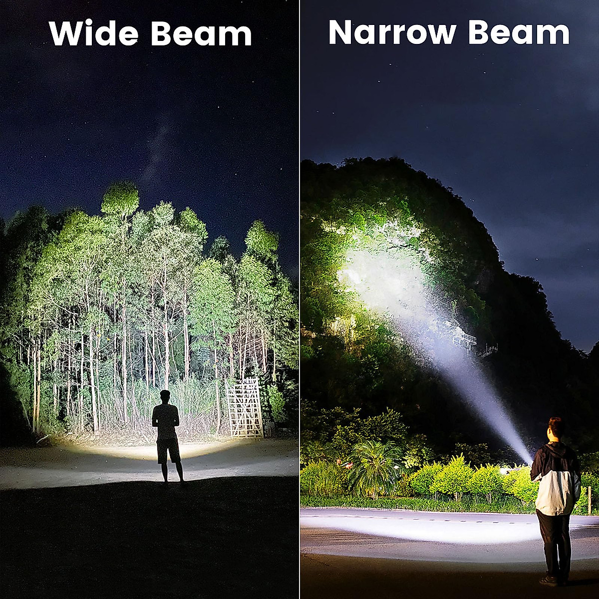 Rechargeable LED Flashlights High Lumens, 250,000 Lumen Brightest Flash Light, High Power Flashlight USB with 5000 mAh Capacity, IPX7 Waterproof Handheld LED Torch for Home, Camping, Hiking