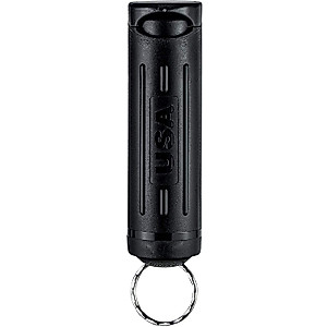 POLICE MAGNUM 2 Pepper Spray 1/2oz Black Flip Top Molded Keychain Security Self Defense Police Strength