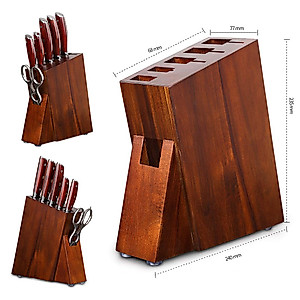 YARENH 8-Piece Kitchen Knife Set with Block,Damascus Chef Knife, 67-Layer High Carbon Stainless Steel,Sharp Rust-Resistant Blades,Sandalwood Handle