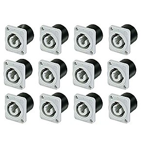 12 Pack Neutrik NAC3MPB-1 Powercon Receptacle Power Out Gray Rated 20A/250V (AC)