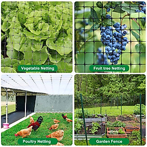 Mklsit Deer Netting Fence, 8ft x 100ft Bird Netting Heavy Duty Garden Netting for Garden Protection Fruit Trees Vegetable Plants Against Birds, Deer and Other Animals