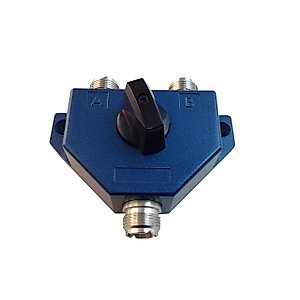 Anteenna TW-102BLUE 2 Position Coaxial Switch for 144/440MHz HAM CB or HF/VHF/UHF Radio UHF Female (SO-239) Connector Plated NI