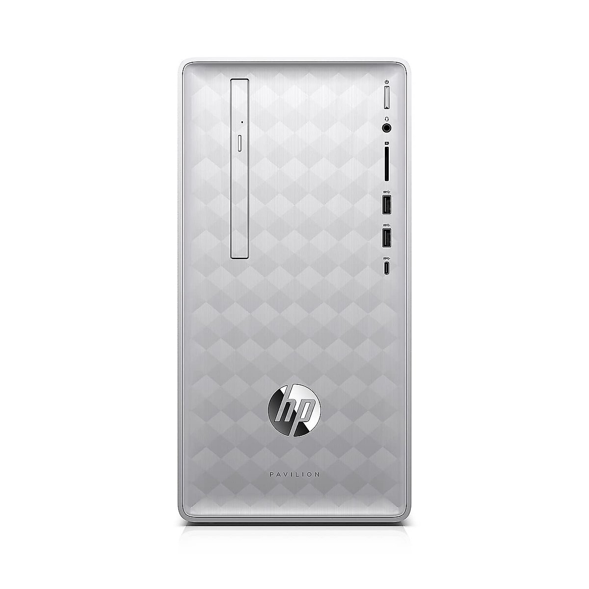 HP Pavilion (590-p0050) Desktop Computer with Intel Core i5+8400 Processor, 8GB RAM and 16 GB Intel Optane Memory, 1TB Hard Drive, Windows 10 (Silver)