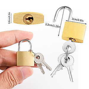 6 Pcs Suitcase Locks with Keys, Luggage Locks Gym Locker Lock with Key, Pad Lock Outdoors Backpack Lock for Locker