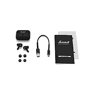 Marshall Motif True Wireless Noise Canceling Headphones, Black
