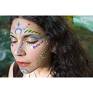 Natural Earth Paint's | Natural Face Paint Kit | 6 Colors | 3 Bamboo Makeup Applicators | Certified Organic Ingredients | Professional Quality | Washes Off Easily