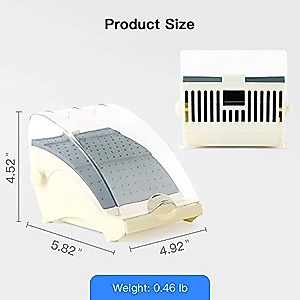142 Holes Dental Burs Holder with Cover Case, Bur Block Station Organizer Box Dentist Retainer Case for Needle, Bur, File