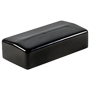 Caplugs 99192341 Plastic Rectangular Finishing Cap with Flat End Grip. VRF-2000X6000-24, Vinyl, Length 1.500" ID 6.000", Black (Pack of 30)