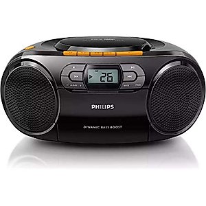Philips Stereo CD Player, Portable Cassette Player, Portable Boombox, USB, FM, MP3, Tape, CD Player Boom Box, AZ328 - CD Player Boombox, Tape Player, CD Cassette Player Combo, CD Boombox