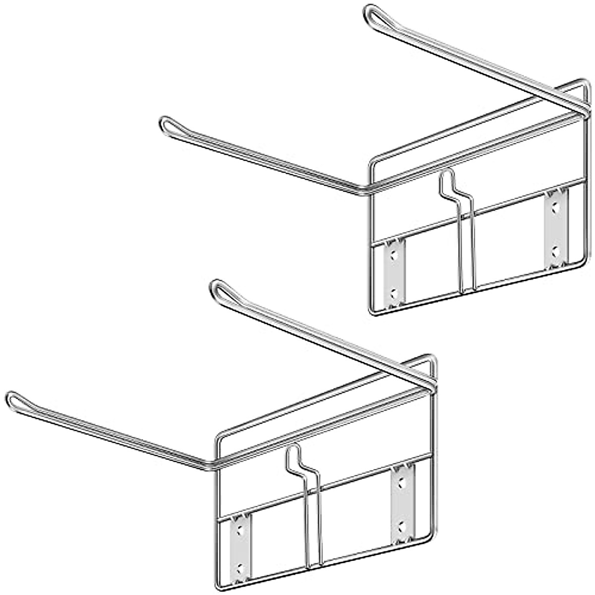 2 Pcs Hanging Plastic Bag Holder Garbage Trash Bag Holder Stainless Steel Grocery Bag Holder T Shirt Bag Holder Rack T Shirt Bag Rack Wall for Cabinet Kitchen Door Restaurant Business Checkout Counter