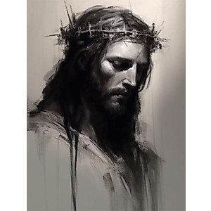 Calm Jesus Myth Diamond Painting Kits for Adults,5D DIY Round Full Drill Cross Stitch Crystal Rhinestone Embroidery Paintings Arts Crafts 20 * 24inch