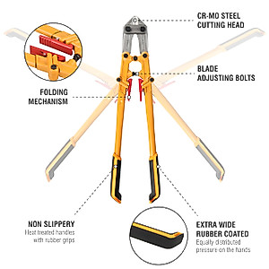 Power Grip Bolt Cutter, 39-124, 24 Inches