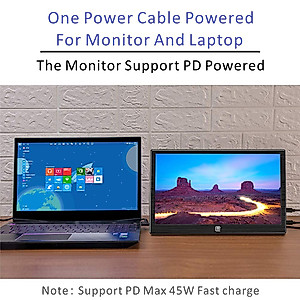 Portable Gaming Monitor for Nintendo Switch,13.3 Inch 1080p IPS Display,HDR USB C/Hdmi Video Input with Stand Case,Compatible with PS4 Xbox One and MacBook Matebook Surface Laptop Pc and More