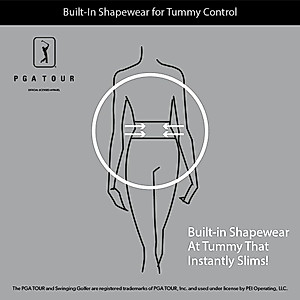 PGA TOUR Women's Regular Pull-on Golf Pant with Tummy Control (Size X-Small-Xx-Large), Sleet