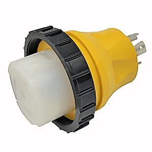 Parkworld 692118 Shore Power Adapter Generator 30A L14-30P Male to Marine 50A SS2-50R Female with Locking Ring