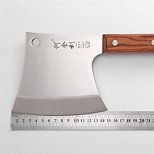 Professional Bone Cleaver Knife Stainless Steel Wood Handle Heavy Duty Chinese Kitchen Knife Chef Knife Meat Cutter