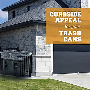 Plasticplace 95-96 Gallon Garbage Can Liners 1.5 Mil Clear Heavy Duty Trash Bags, 61 x 68”, 50 Count