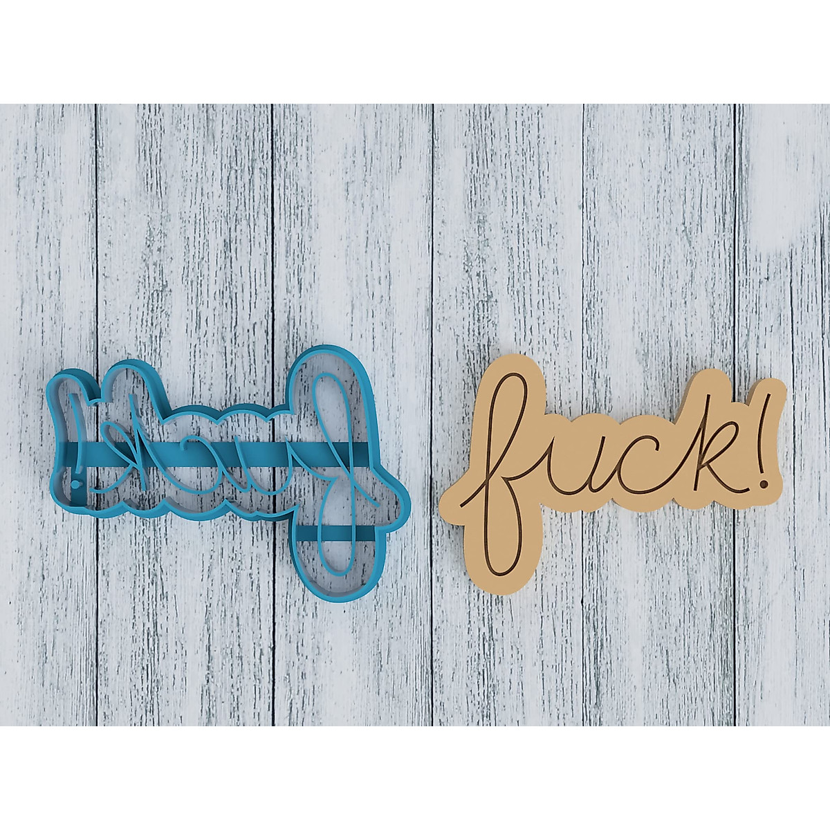 fuck! - Cookie Cutter/Sugar Cookie/Fondant/Clay (1003)