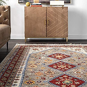 nuLOOM Romee Medallion Tasseled Runner Rug, 2' x 6', Beige