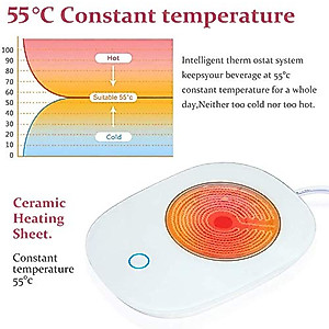 Coffee Mug Warmer, Cup Warmer for Desk Automatic Shut Off, Beverage Warmers with Touch Screen Switch for Coffee, Water, Milk, Tea