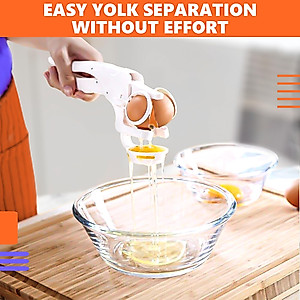 Egg Cracker Tool for Raw Eggs - Egg Breaker Egg Opener Tool One Hand Egg Cracker Egg Shell Opener - Egg Peeler Egg Separator Cute Kitchen Gadgets