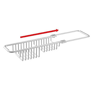 iDesign Metro Aluminum Over Sink Organizer Basket - 13.23" x 4.5" x 2.75", Silver