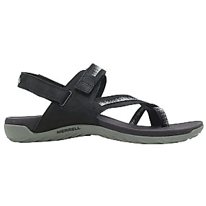 Merrell Women's Rugged Outdoor Sandal, Black, 11
