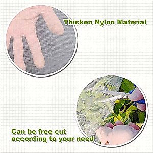 YBB Bug Insect Garden Barrier Netting Plant Cover, Thicken Mosquito Bird Screen Hunting Blind Garden Mesh Net for Protect Plant Fruits Flower (13.12'x6.56')