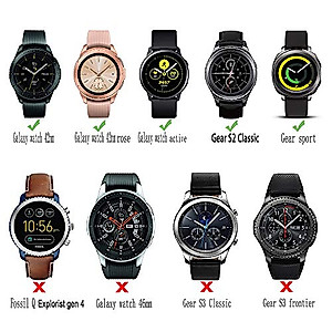 Balerion Cuff Genuine Leather Watch band,Compatible with Samsung Galaxy Watch 6/5/ 4,Galaxy watch3 41mm,Galaxy watch 42mm,Gear Sport and other standard 20mm band width watch,Brown