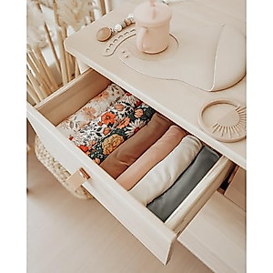 Konssy Baby Girl Newborn Receiving Blanket with Headband Set Baby Swaddle Nursery Swaddle Wrap