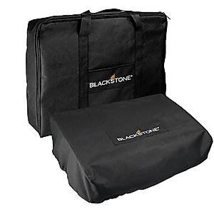 Blackstone Tabletop Griddle Cover & Carry Bag, 1722, Portable BBQ Grill Griddle Carry Bag & Cover for Travel - 600D Heavy Duty Weather Resistant Accessories, Black, 22 inch
