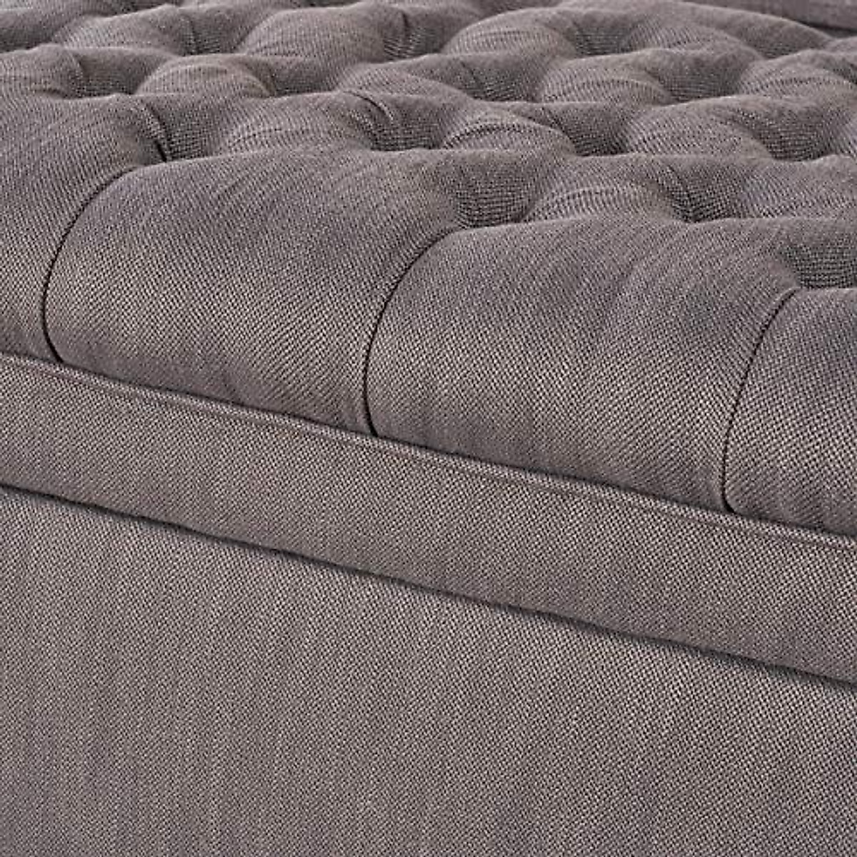 Christopher Knight Home Juliana Fabric Storage Ottoman, Gray