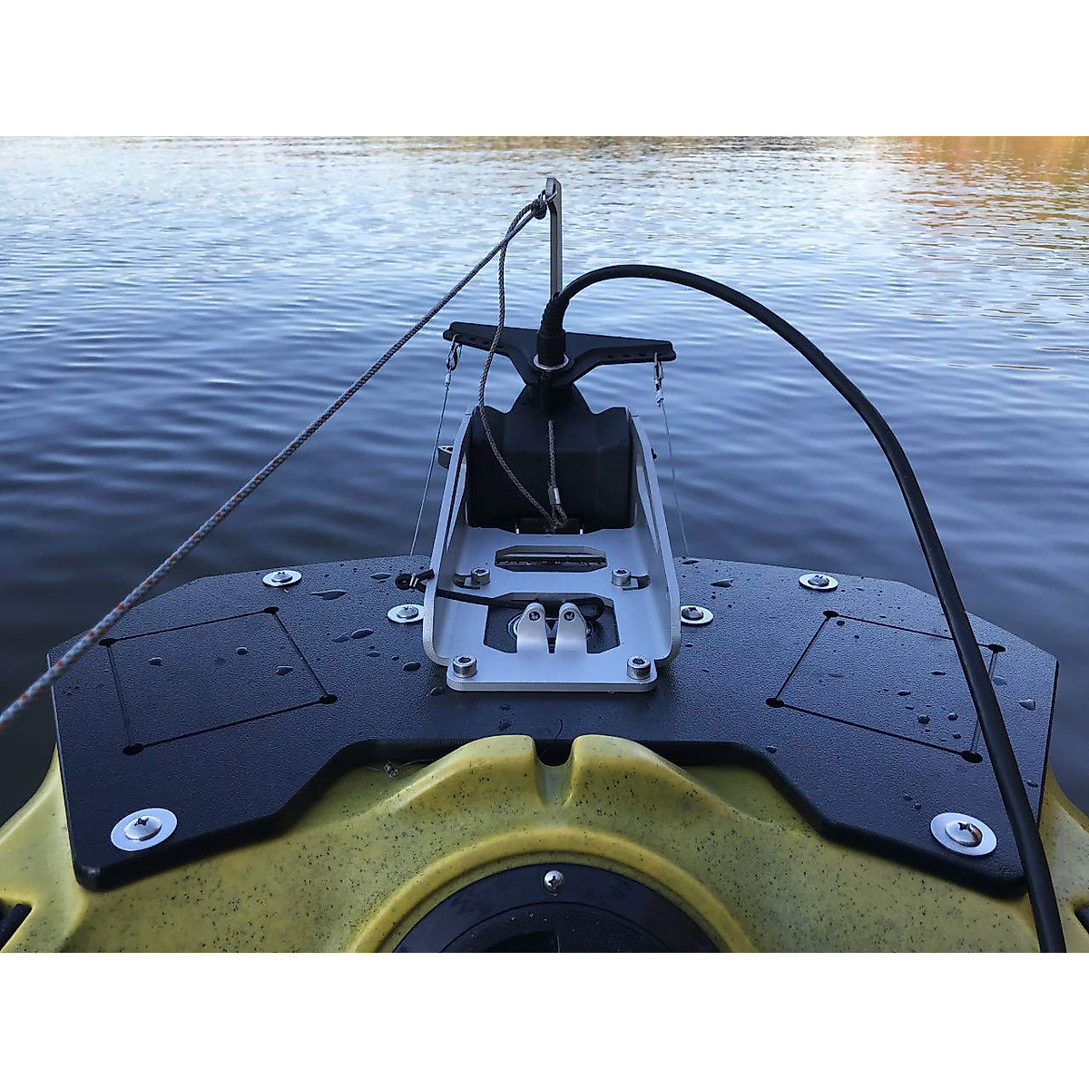 Wilderness Systems Kayak Stern Mounting Plate Gen 2 | Fits ATAK 120 Kayaks | Torqueedo Motor Mount | Kayak Power Pole Mount | Kayak Accessory Mount, One Size, Black (8070229)
