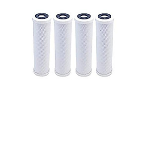 CFS – 4 Pack Activated Carbon Block Water Filter Cartridges Compatible with Flow Pur POE12GHGACB Models – Removes Bad Taste & Odor – Whole House Replacement Filter Cartridge – Universal 10" Cartridge