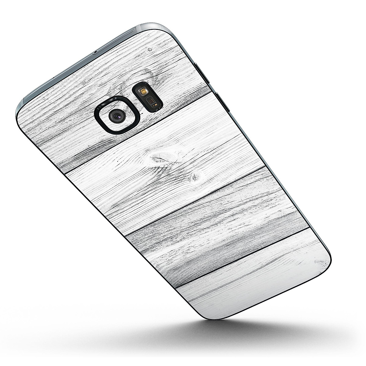 Design Skinz Design Skinz White & Gray Wood Planks Full-Body Wrap Decal Skin-Kit for The Galaxy S9