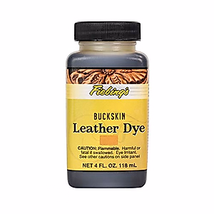Fiebing's Leather Dye - Alcohol Based Permanent Leather Dye - 4 oz - Buckskin