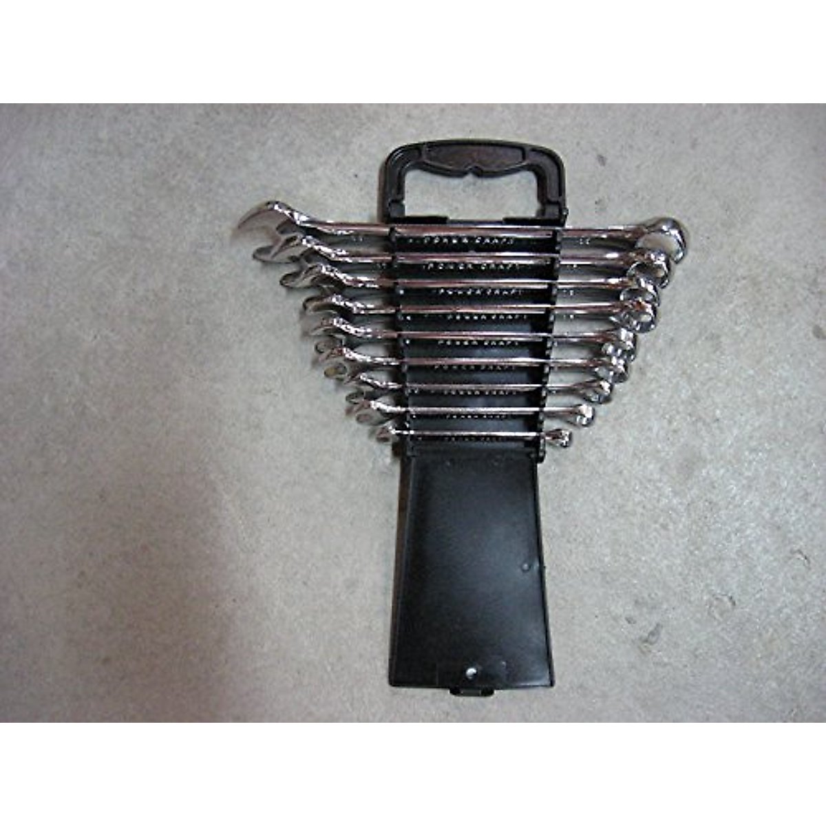 Metric Wrench Set, 9 Chrome Vanadium Combination Open End and Box End Wrenches with Organizer Storage Case