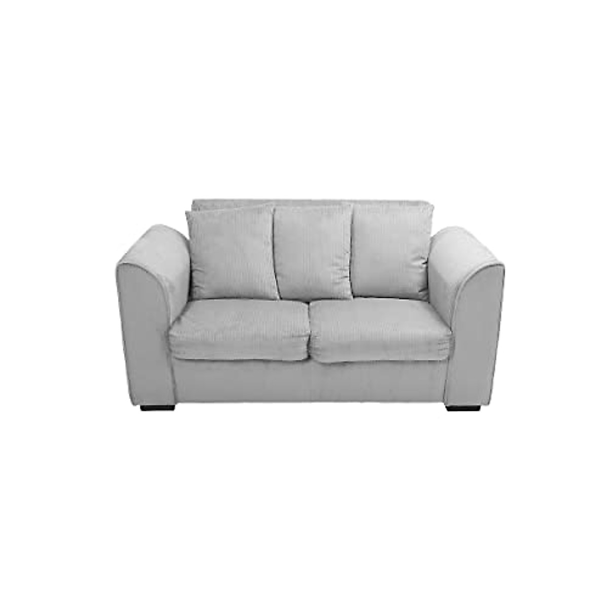 UBGO Modern 56.7“Mid-Century Loveseat,2 Sofa Couch Tufted for Living Room,Love Seat for Small Spaces Bedroom, Office, Apartment,Dorm,Gray Fabric, Grey