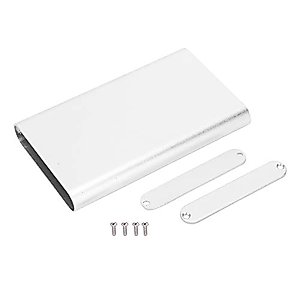 Anticorrosion 13x61x100mm Aluminum Alloy Enclosure Electronic Case for Industrial Equipment Shell(Sandblasted Oxidized Silver)