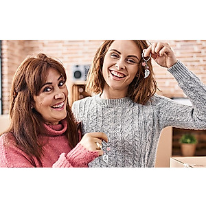 Eaprala 2Pcs Mother Daughter Heart Matching Keyring Keychain Set Gifts For Mom Mothers Day Gifts from Daughter.Stainless Steel Silver