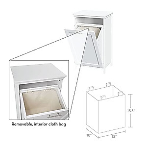 Somerset Tilt-Out Laundry Hamper, White