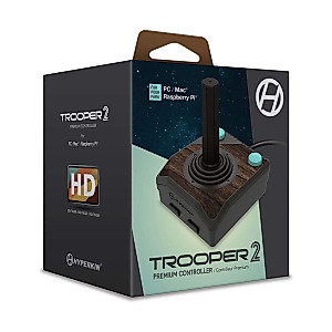 Hyperkin "Trooper II Premium Atari 2600 Style Wired USB Joystick Game Controller For PC/Mac/Raspberry Pi/Retro Pie/Linux