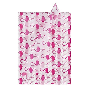 WRAPAHOLIC Gift Wrapping Tissue Paper - 24 Sheets 19.7x27.5 Inch Fuschia Flamingo Tissue Gift Wrap Paper Bulk for Packing, DIY Crafts