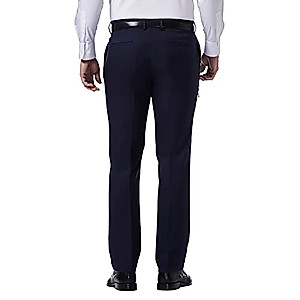 Kenneth Cole REACTION mens Techni-cole Mini Check Modern Fit Flat Front Dress Pants, Blue, 36W x 32L US