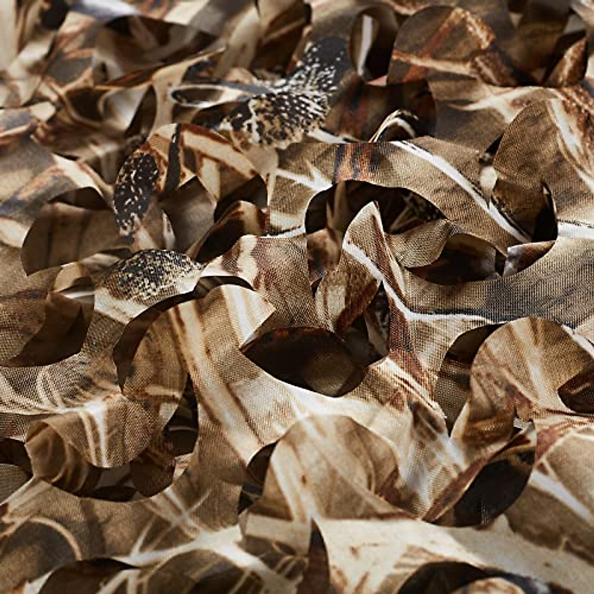 Senmortar Camo Netting, Bulk Roll Camouflage Netting Dry Grass Camo 5 x 9.8 ft, Military Hunting Mesh Nets Free Cutting for Hunting Blind Sunshade Shooting Theme Party Decoration