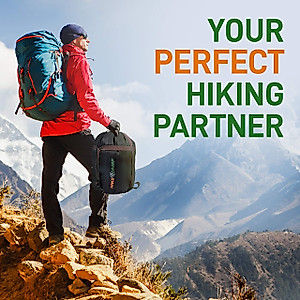 Backpacking Sleeping Bag Camping Gear - Double Sleeping Bag for Adults/Teens w/ 2 Pillows, Bag - Outdoor Lightweight Weather Proof Sleeping Bags - Camping, Hiking - SereneLife SLSBRT (Real Trees)